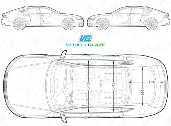 Audi A7 Sportback 2010/- Side Window Replacement - VehicleGlaze