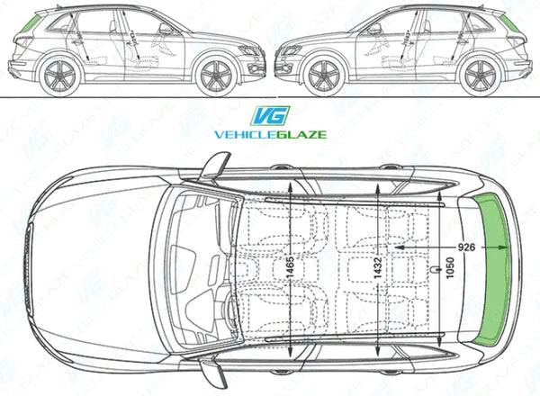 Audi Q5 2008-2017 Rear Window Replacement - VehicleGlaze