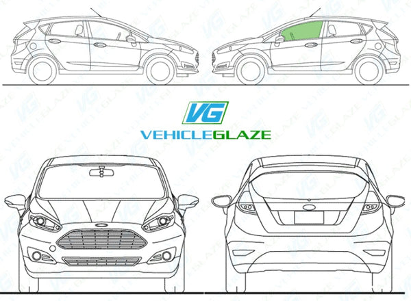 Ford Fiesta (5 Door) 2017-2022 Side Window Replacement Services ...
