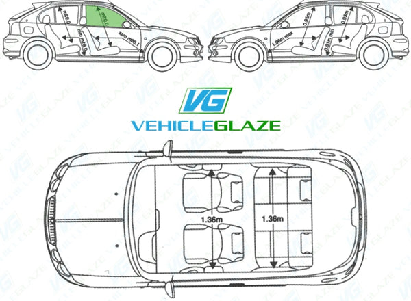 MG ZR (5 Door) 2001-2005 Windscreen Replacement - VehicleGlaze