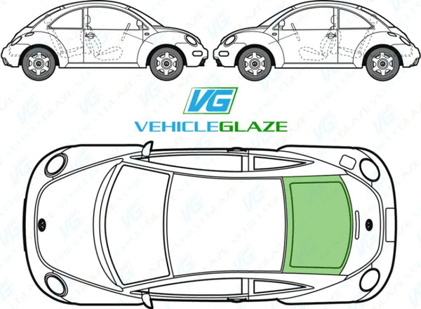 Volkswagen Beetle Hatch 1999-2010 Rear Window Replacement - VehicleGlaze