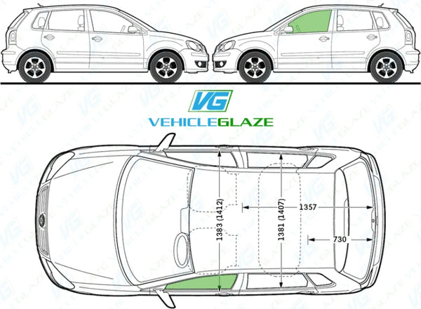 Volkswagen Polo (5 Door) 2002-2009 Rear Window Replacement - VehicleGlaze